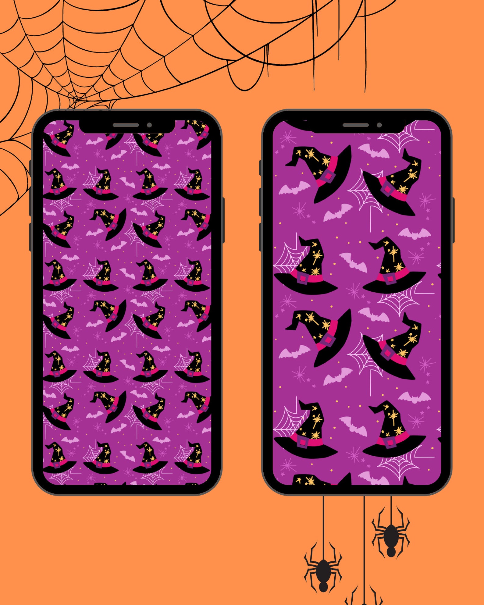 Pink Halloween Wallpapers, Ghost Phone Wallpaper, Witch Hat Computer ...