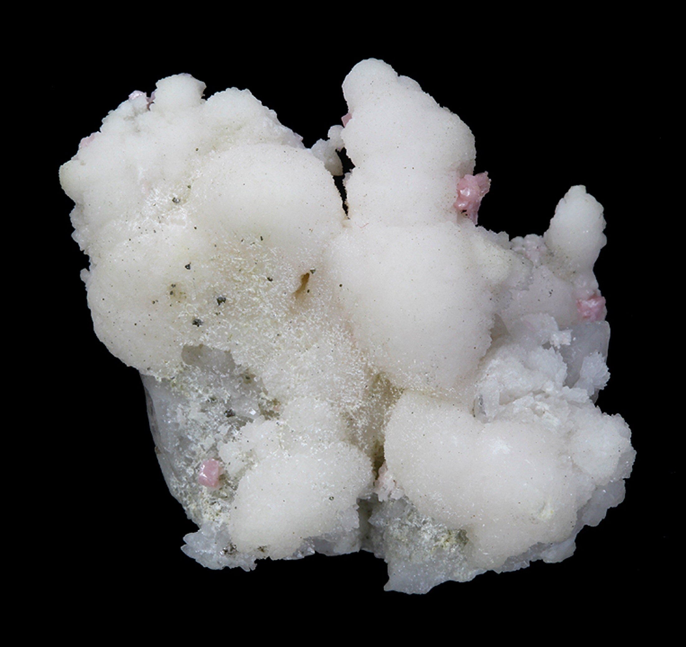 Anhydrite (!) with Rhodochrosite and Quartz / Locality - F Level ...