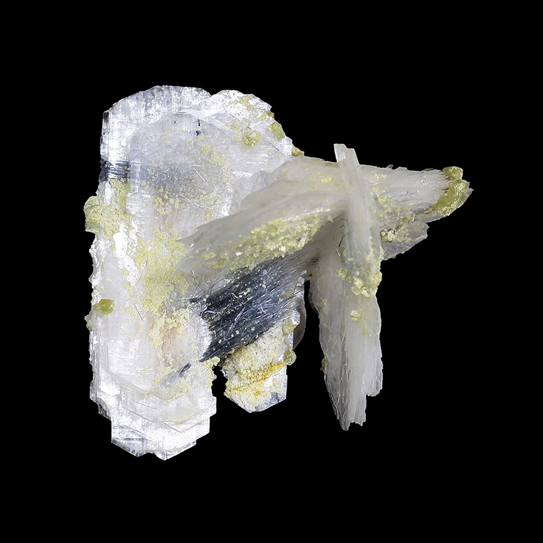 Bertrandite (superb quality) with Tourmaline / Locality - Golconda Mine ...