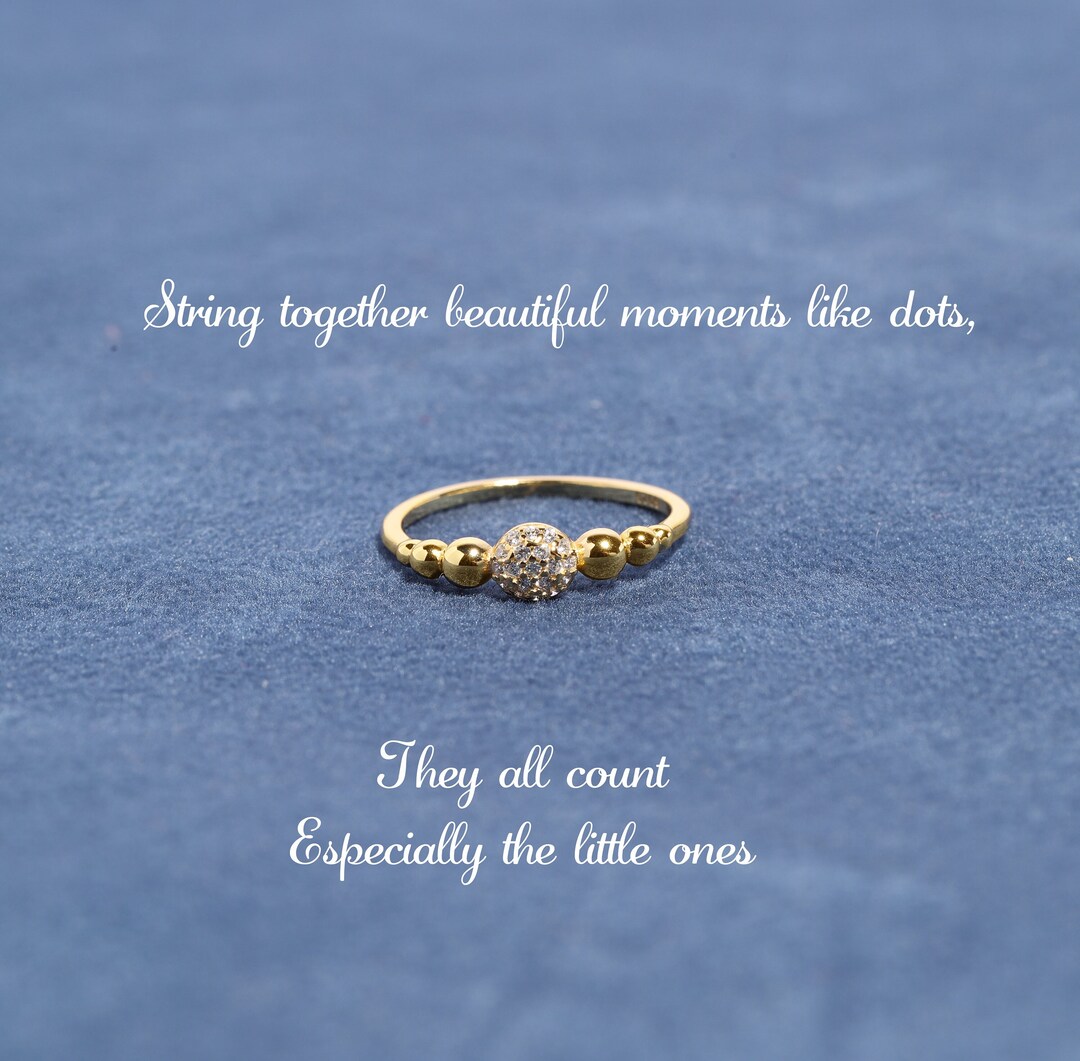 String Together Beautiful Moments, Close Friend Gift, Dots Ring Gift ...