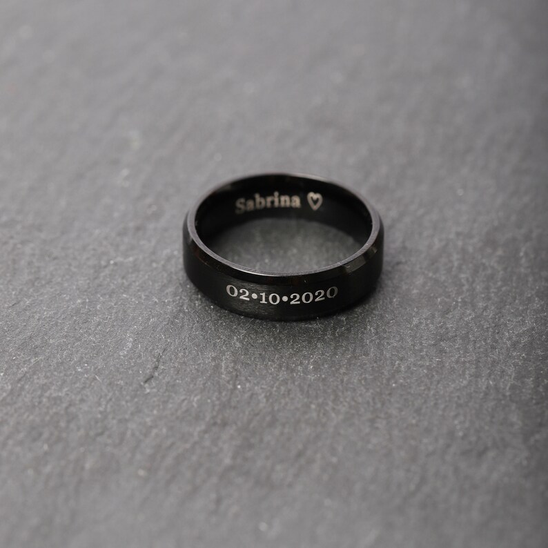 Personalized Matching Rings for Couple Boyfriend Birthday - Etsy