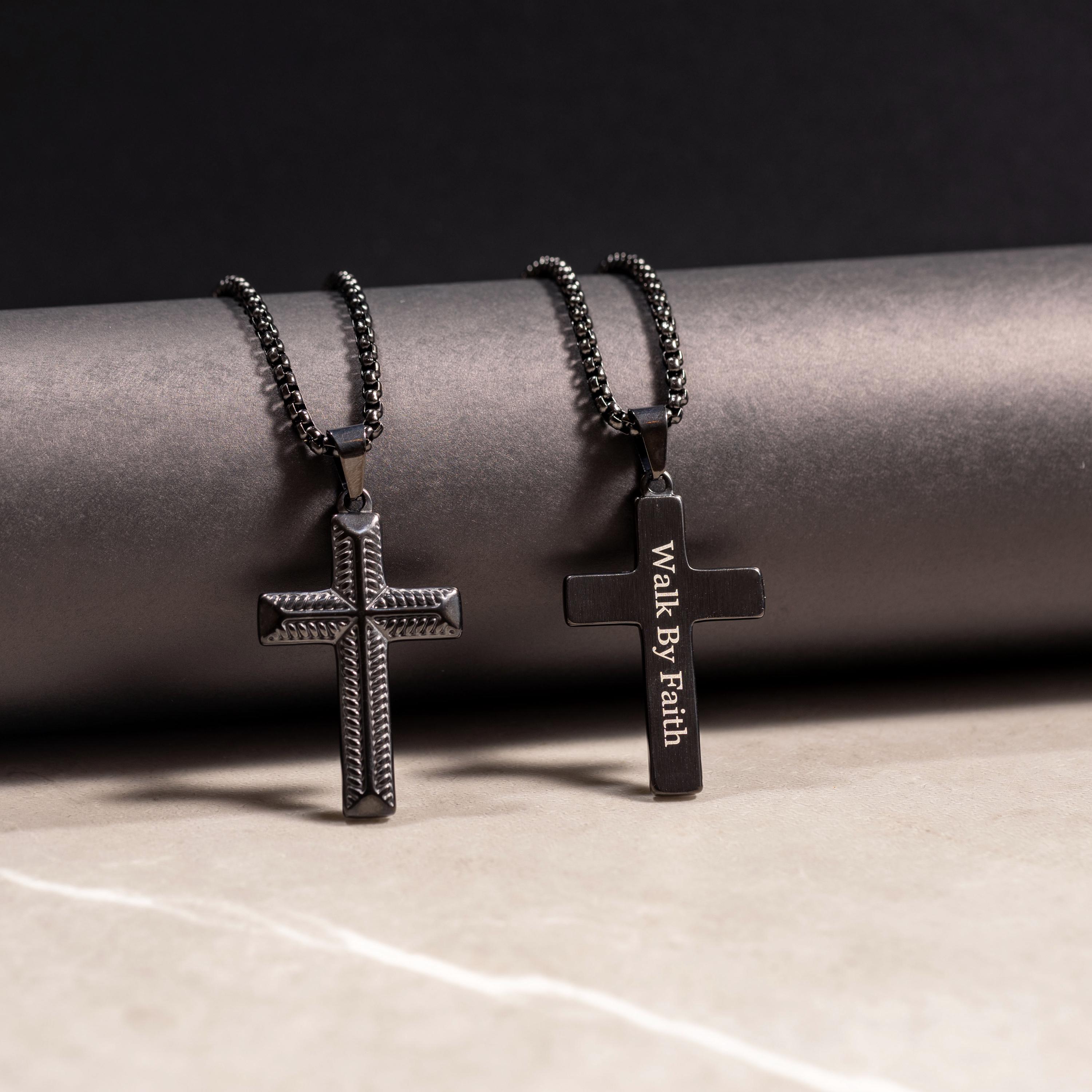 Personalized Cross Necklace for Men – Custom Engraved Christian Jewelry ...