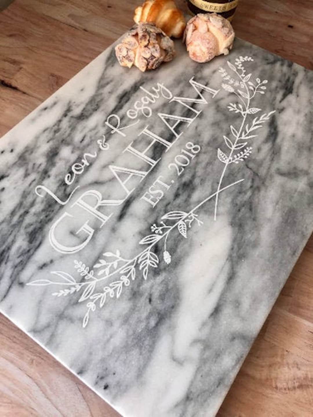 Large Personalized Marble Charcuterie Board // Serving Board. Gift for ...