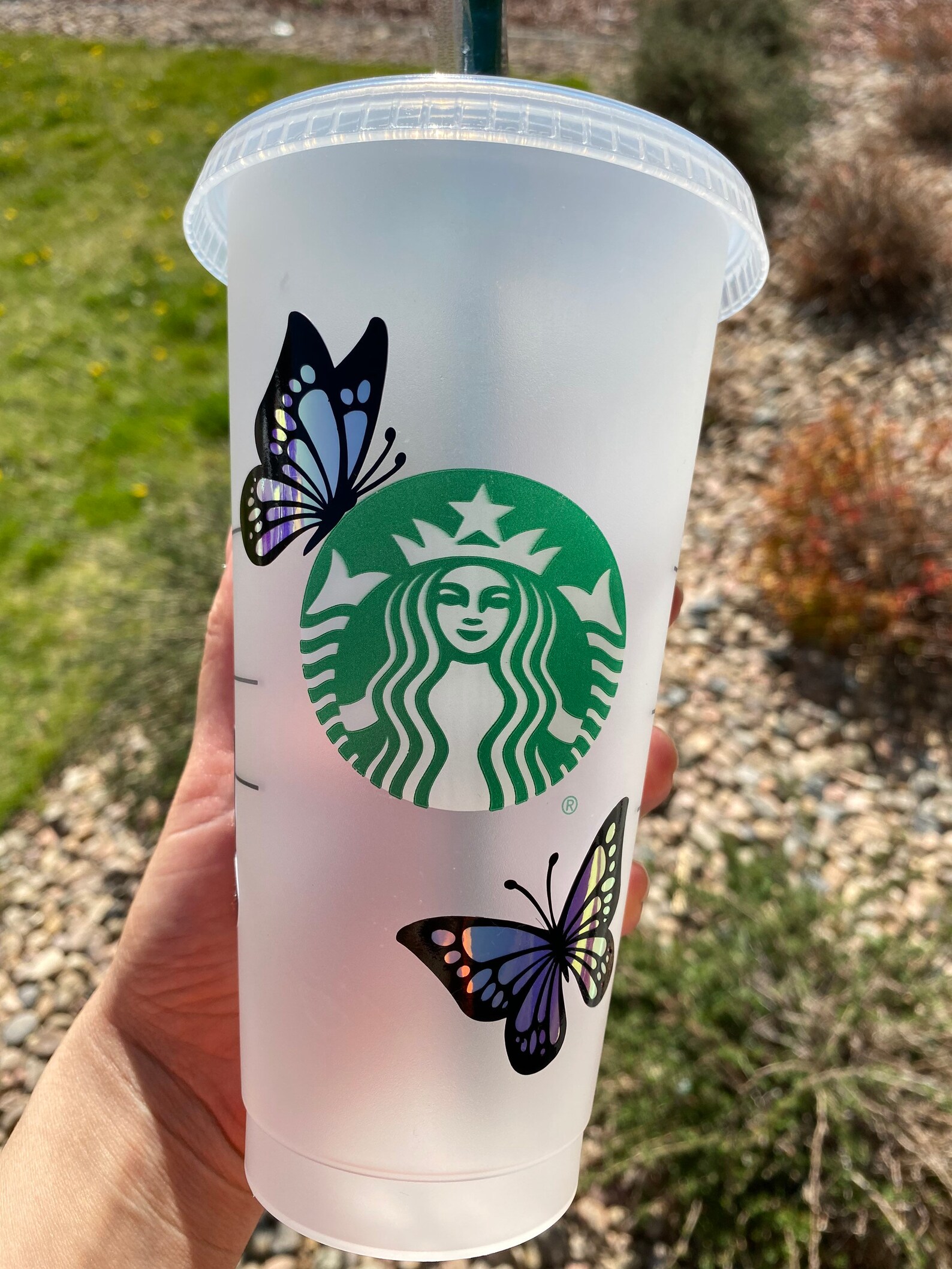 Butterfly Starbucks Cup Custom Butterfly Cup Starbucks | Etsy