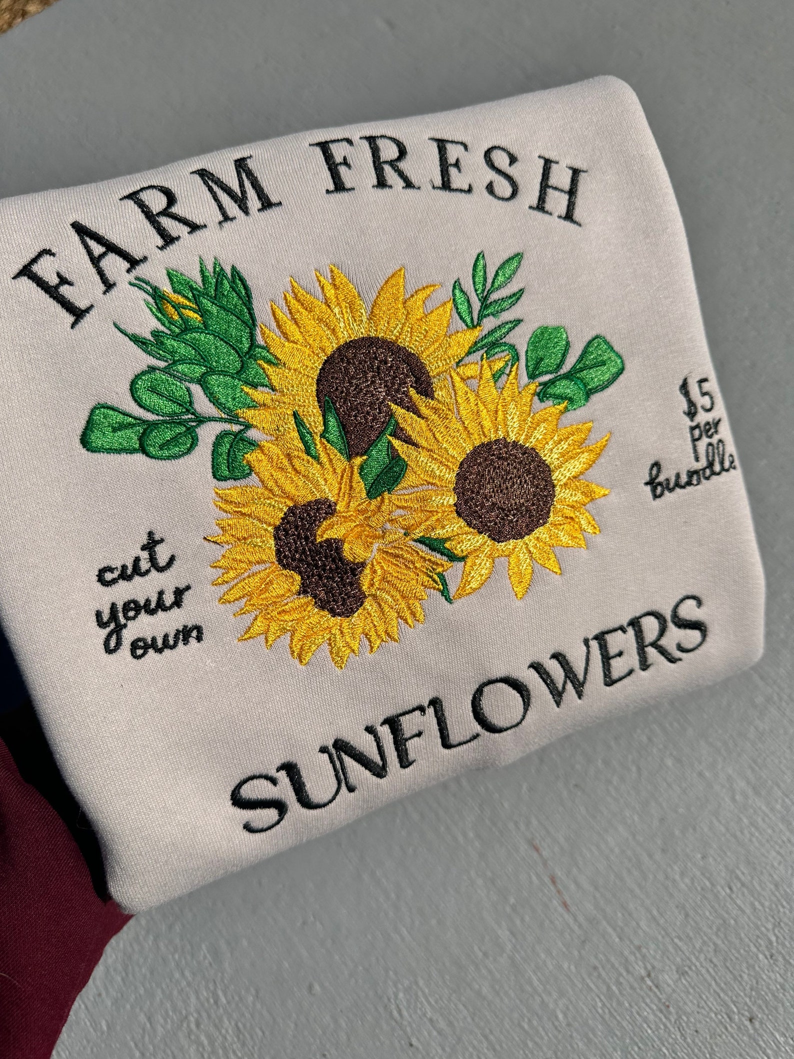 Farm Fresh Embroidered Sweatshirts - Etsy