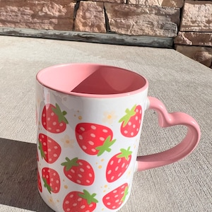 Strawberry Mug| Mug Perfect for Coffee, Tea - Etsy
