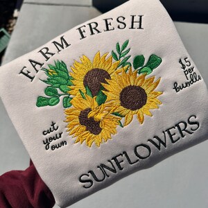 Farm Fresh Embroidered Sweatshirts - Etsy