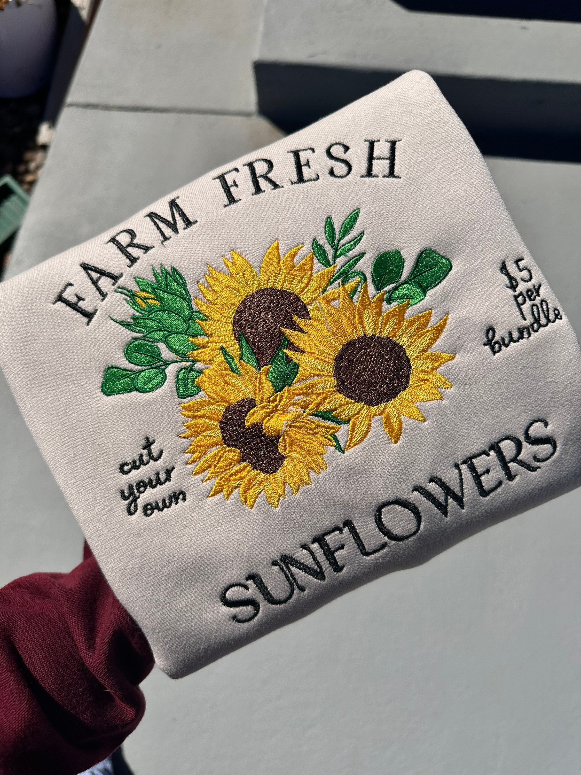 Farm Fresh Embroidered Sweatshirts - Etsy
