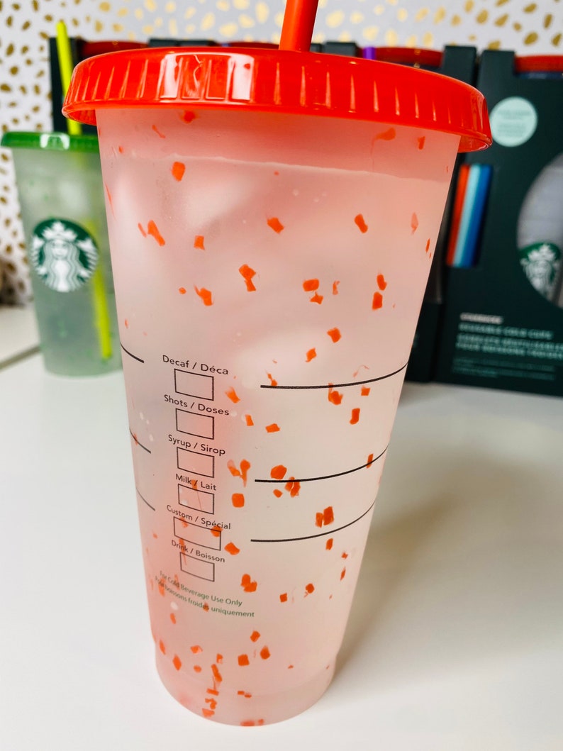 NEW 2021 Confetti and Color Changing Starbucks Reusable Cups | Etsy