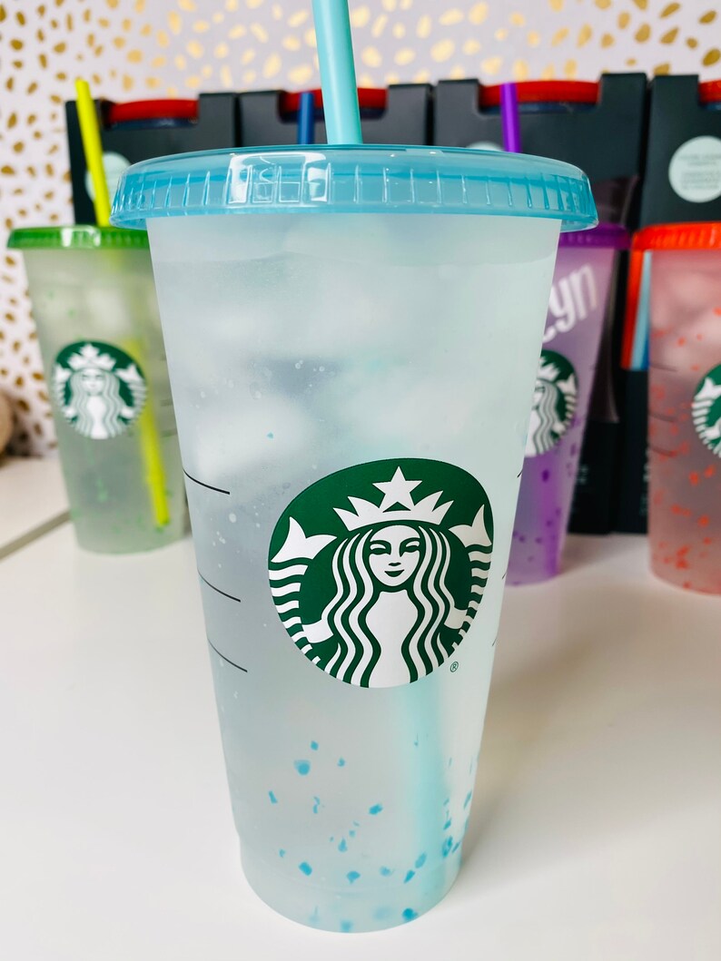 NEW 2021 Confetti and Color Changing Starbucks Reusable Cups | Etsy