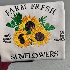Farm Fresh Embroidered Sweatshirts - Etsy