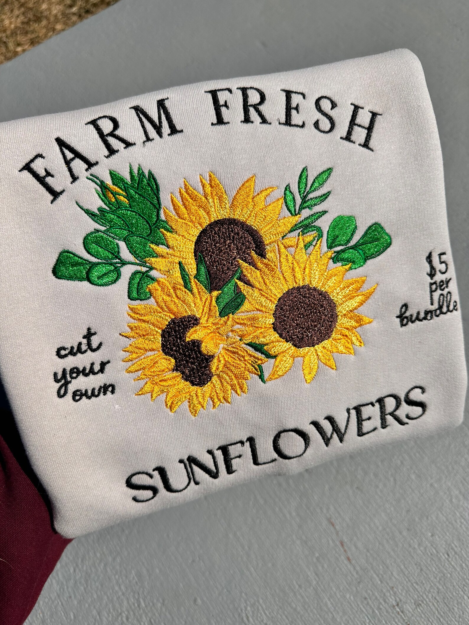 Farm Fresh Embroidered Sweatshirts - Etsy