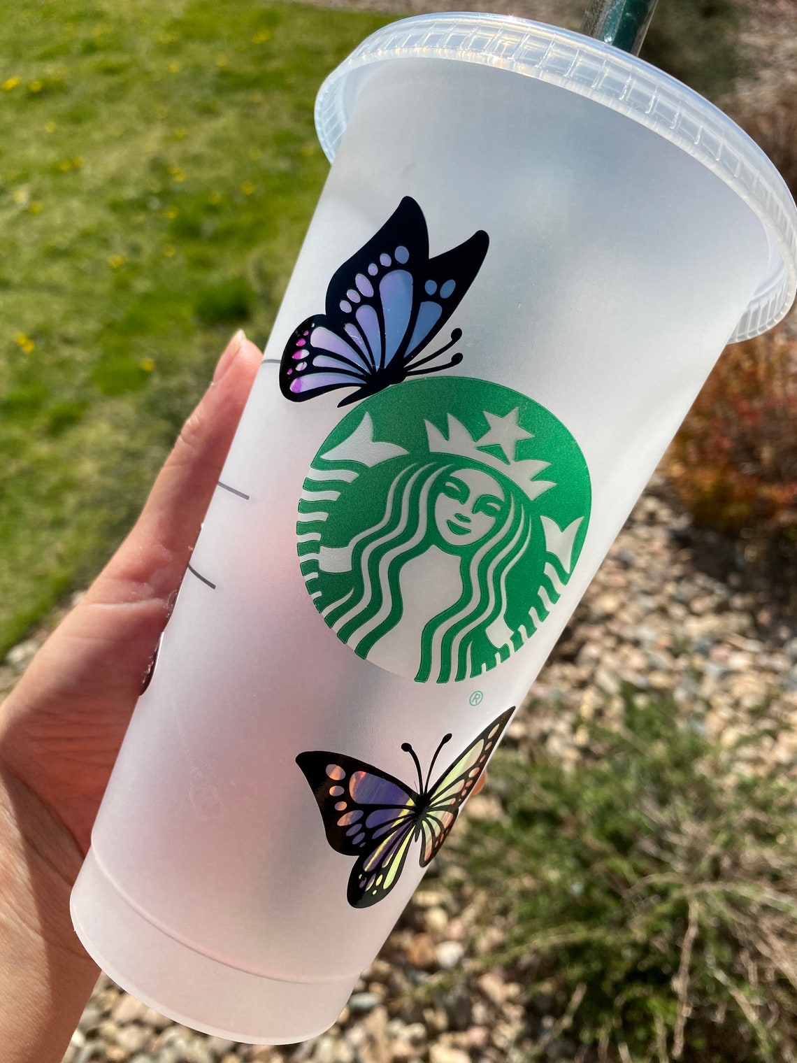 Butterfly Starbucks Cup Custom Butterfly Cup Starbucks | Etsy