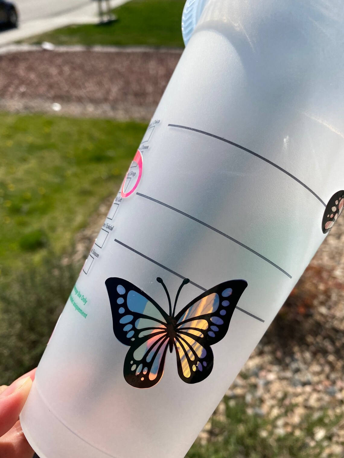 Butterfly Starbucks Cup Custom Butterfly Cup Starbucks - Etsy