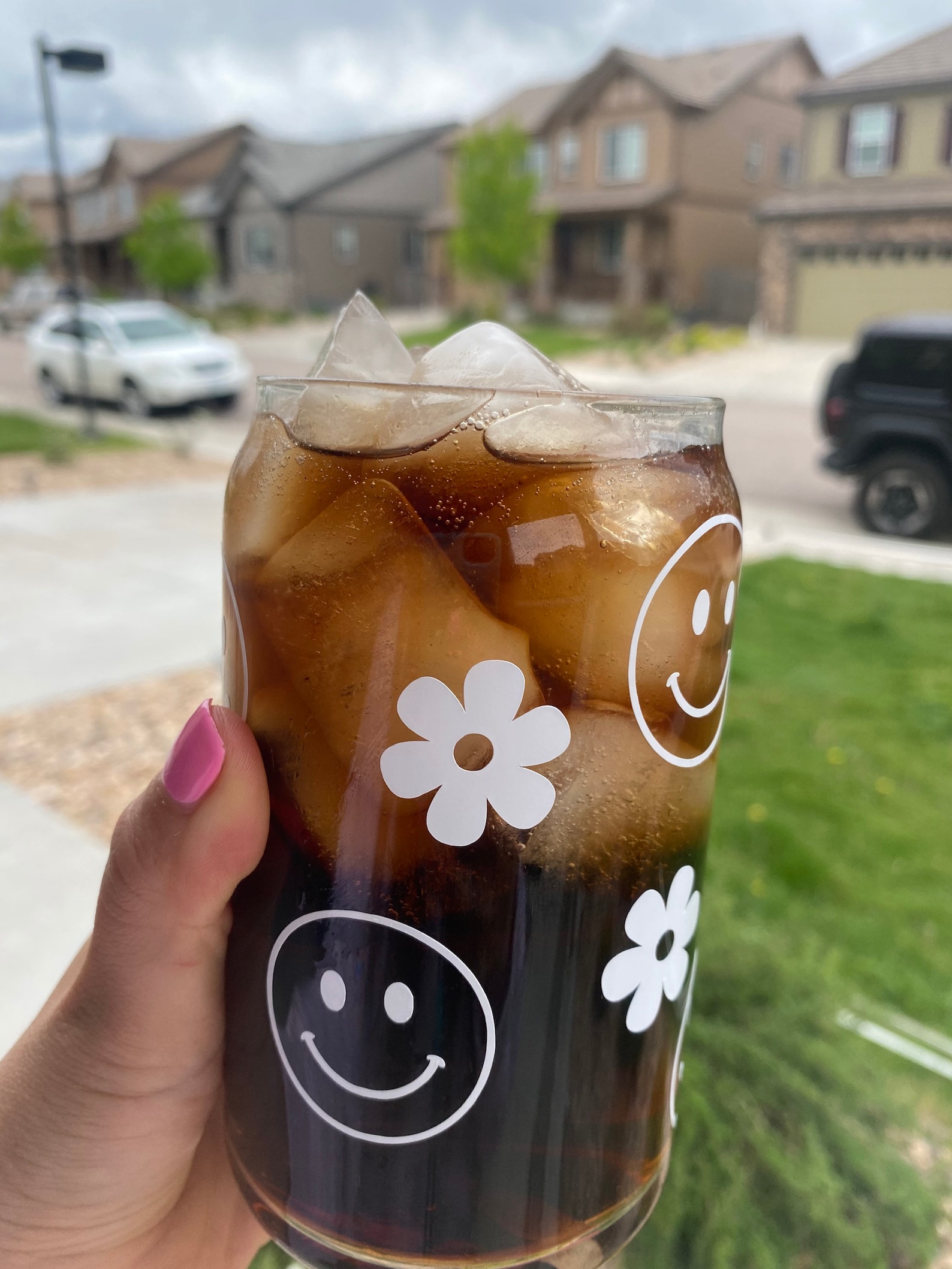 Happy Face Beer Can Glass- Soda Can Glass, Housewarming Gift,iced ...