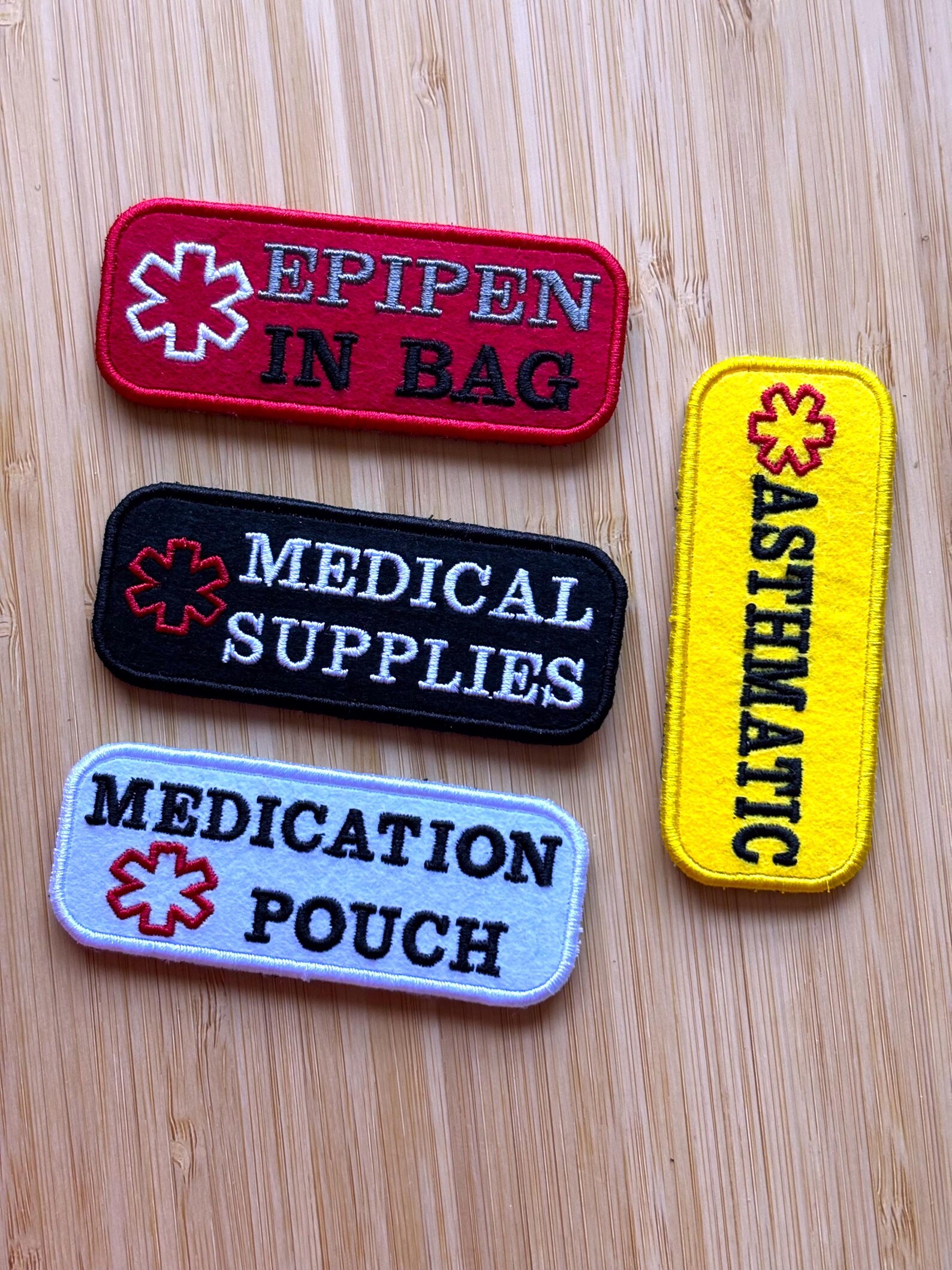 Custom Embroidered Medical Alert Patch: Hook & Loop Fastener ...