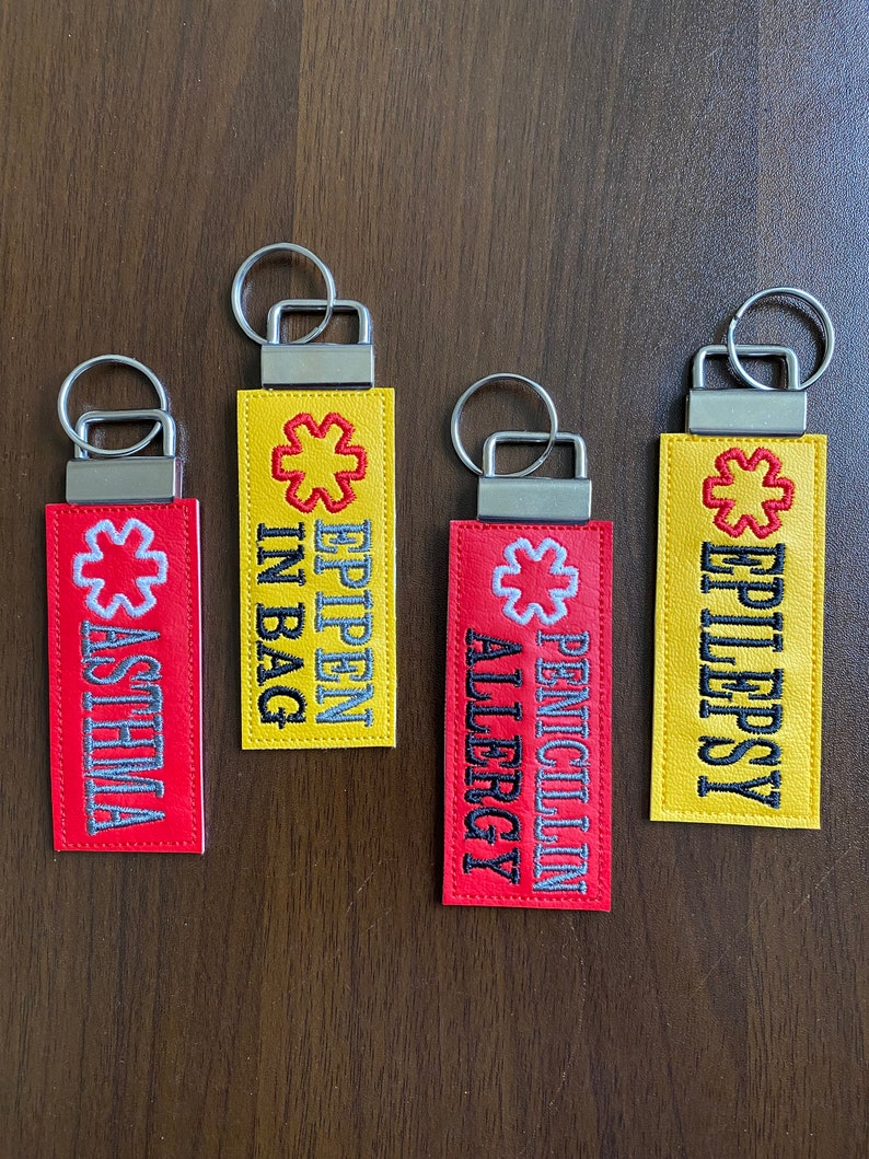 Medical Alert Keychain Charm Tag Custom Medical Key Charm - Etsy