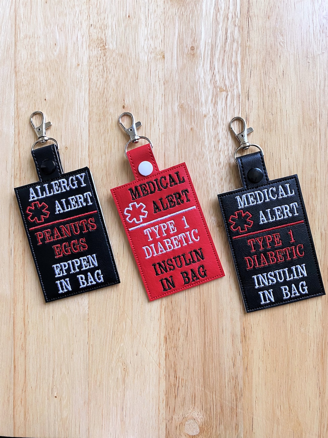 Custom Medical Key Charm Tag | Medical Alert Keychain Tag | Asthma ...