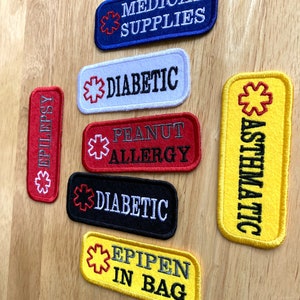 Custom Embroidered Medical Alert Patch: Iron-on or Sew-on Felt - Etsy