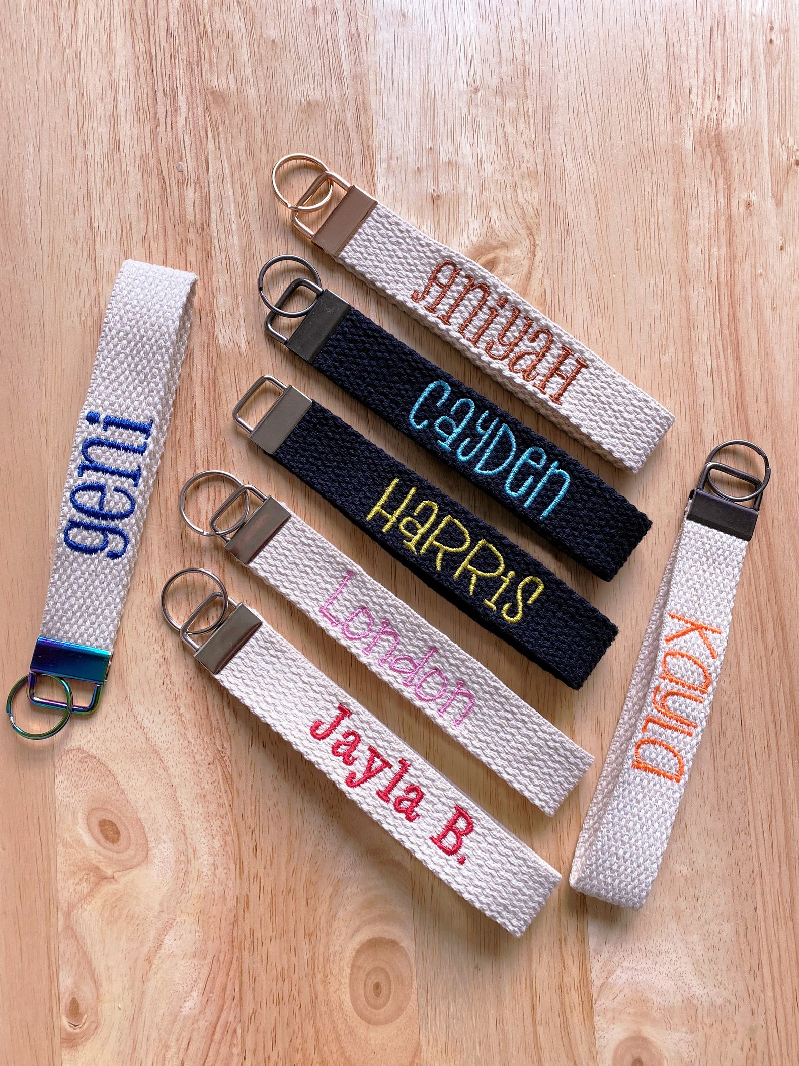 Personalized Key Fob Keychain Custom Name Keychain Strap - Etsy