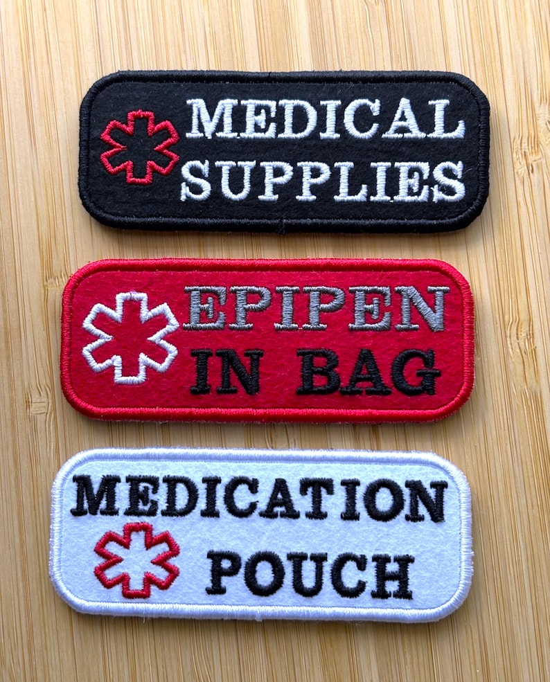 Custom Embroidered Medical Alert Patch: Hook & Loop Fastener ...