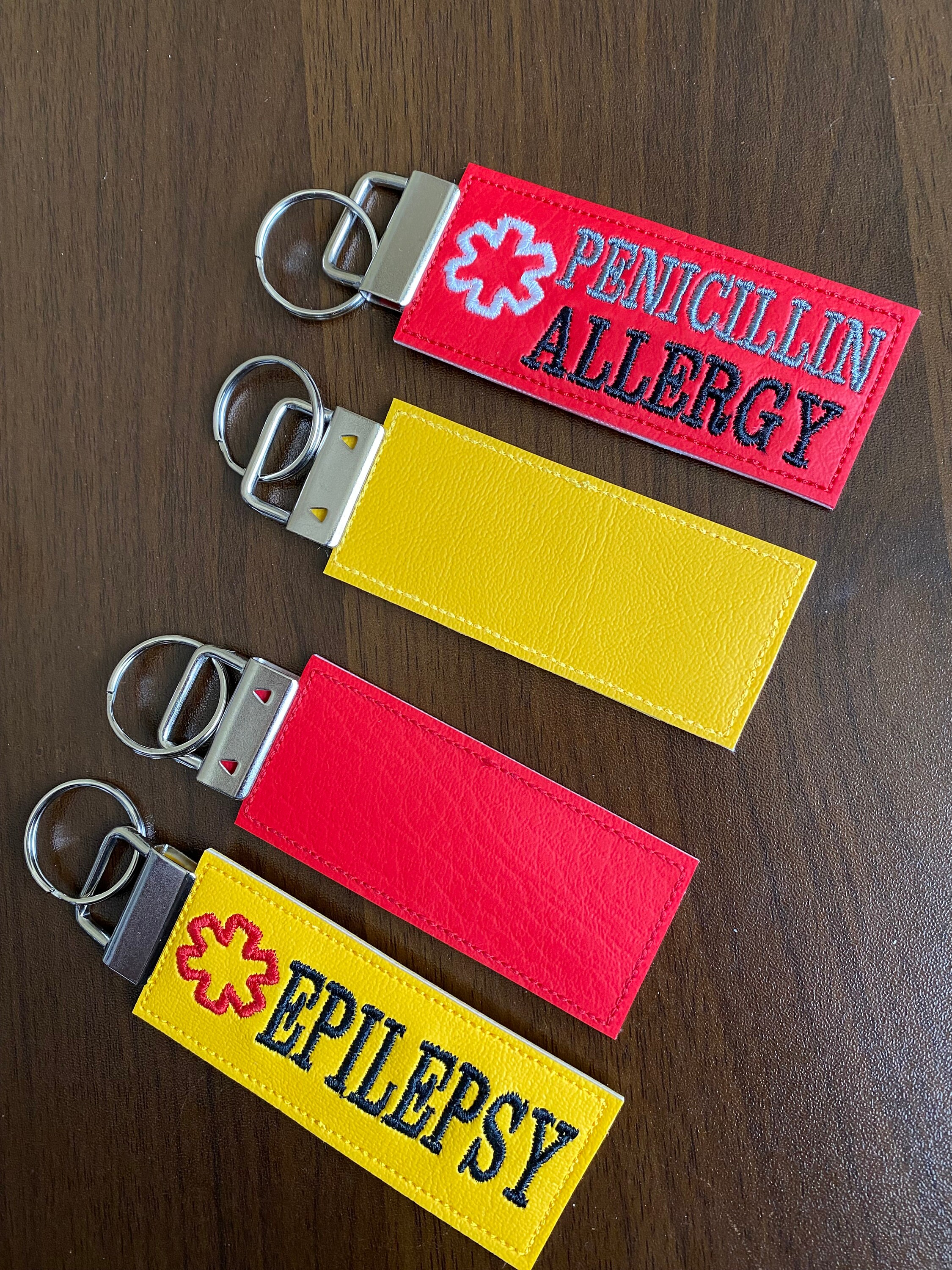 Medical Alert Keychain Charm Tag Custom Medical Key Charm - Etsy