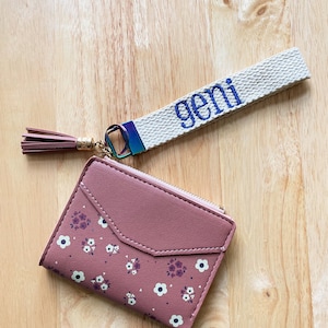 Personalized Key Fob Keychain | Custom Embroidered Name Keychain Strap ...