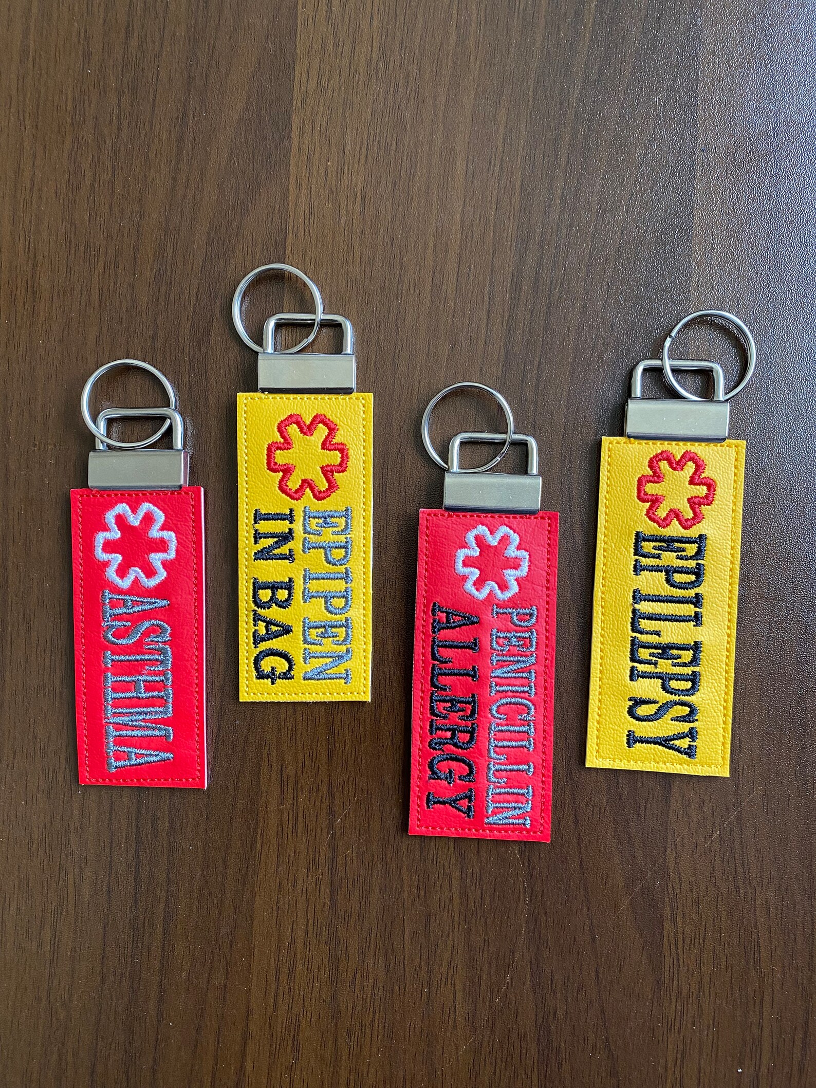 Medical Alert Keychain Charm Tag Custom Medical Key Charm - Etsy