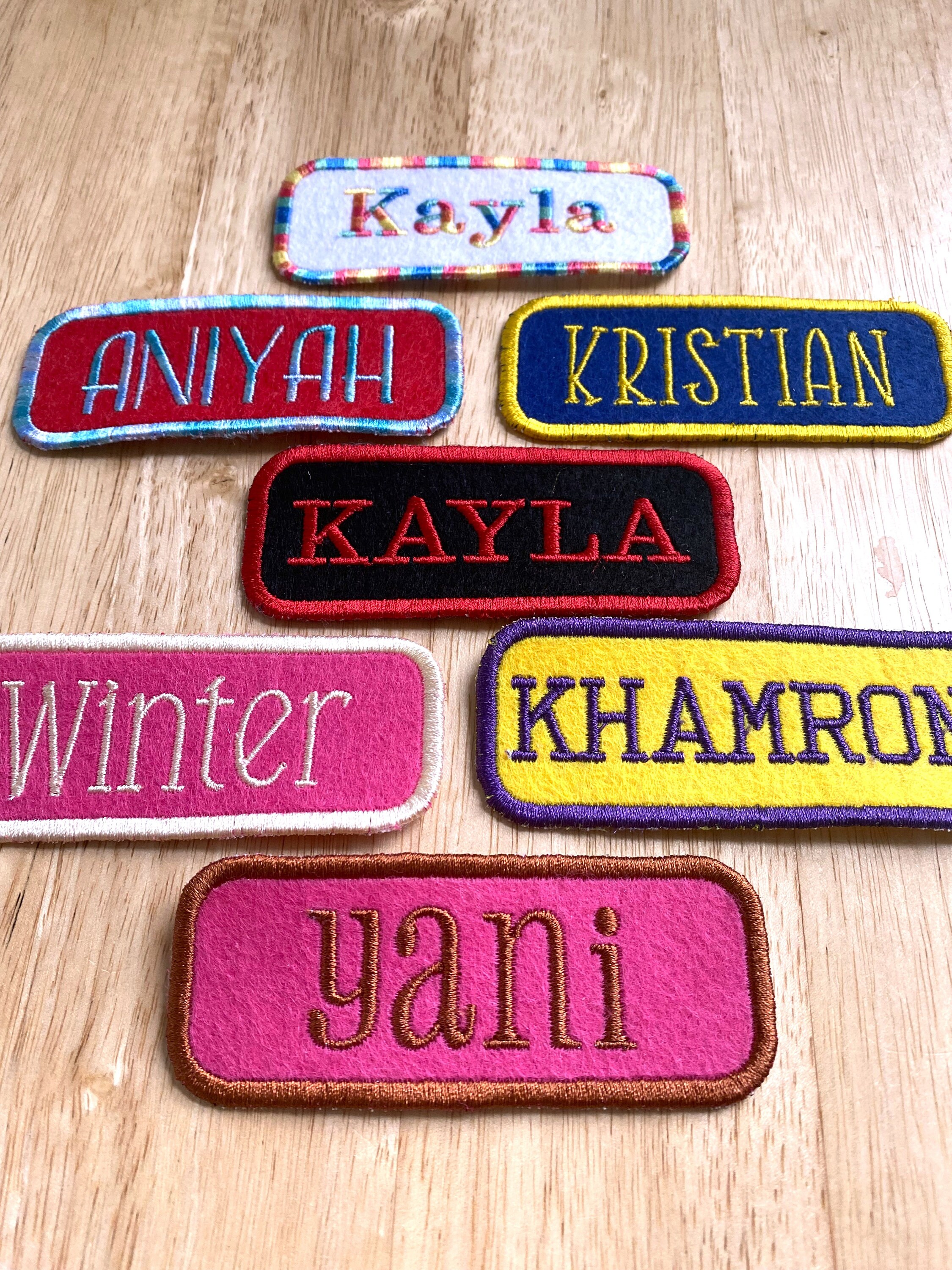 Custom Embroidered Name Patch: Iron-on or Sew-in, Personalized Felt ...