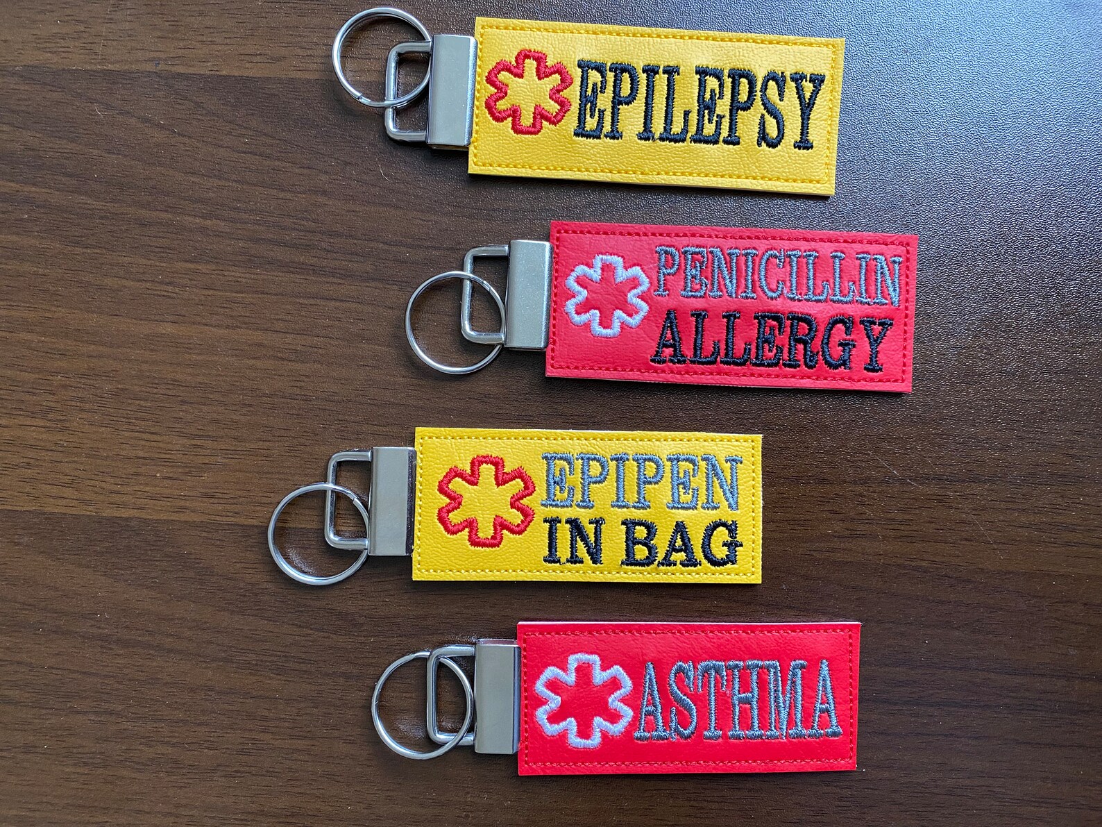 Medical Alert Keychain Charm Tag Custom Medical Key Charm - Etsy