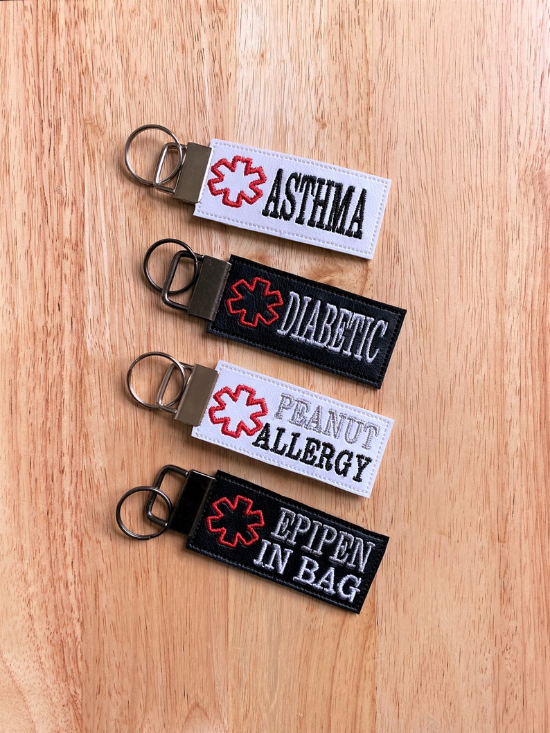 Medical Alert Keychain Charm Tag Custom Medical Key Charm - Etsy