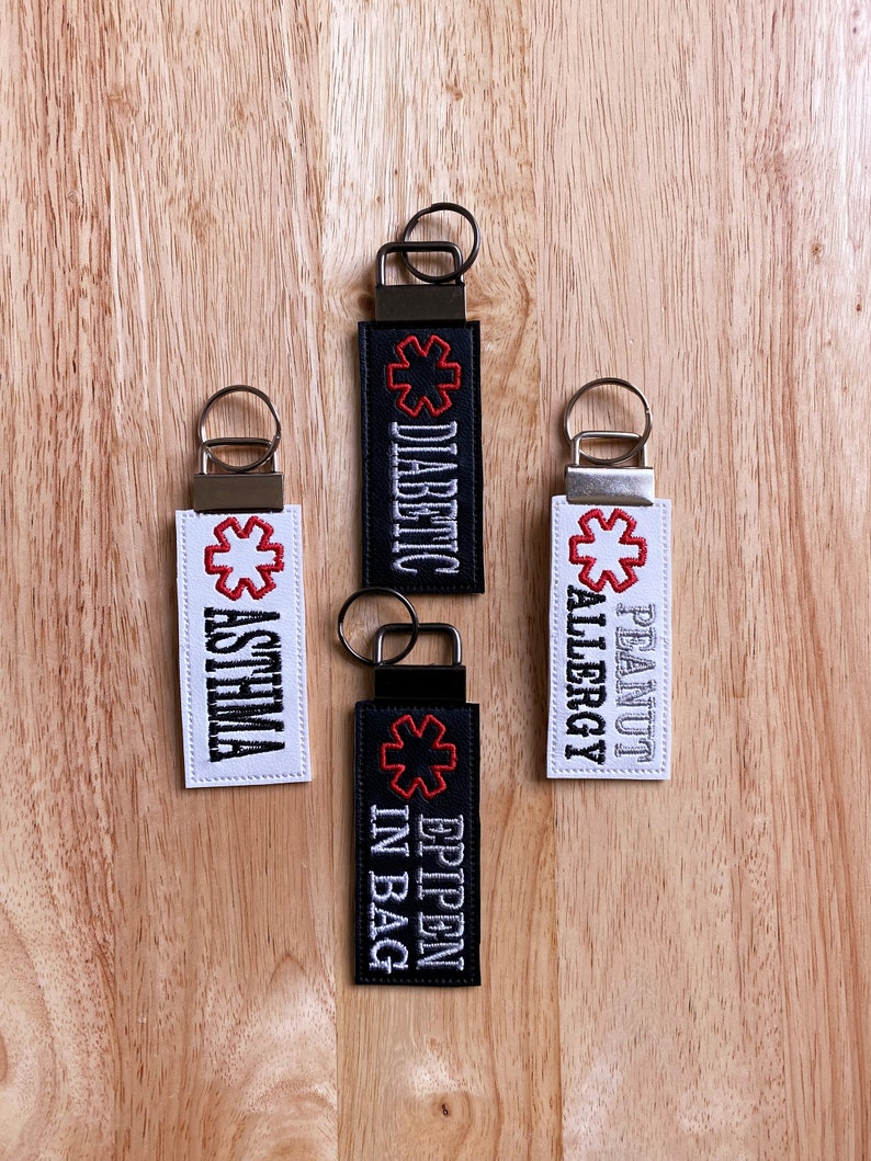 Medical Alert Keychain Charm Tag Custom Medical Key Charm - Etsy