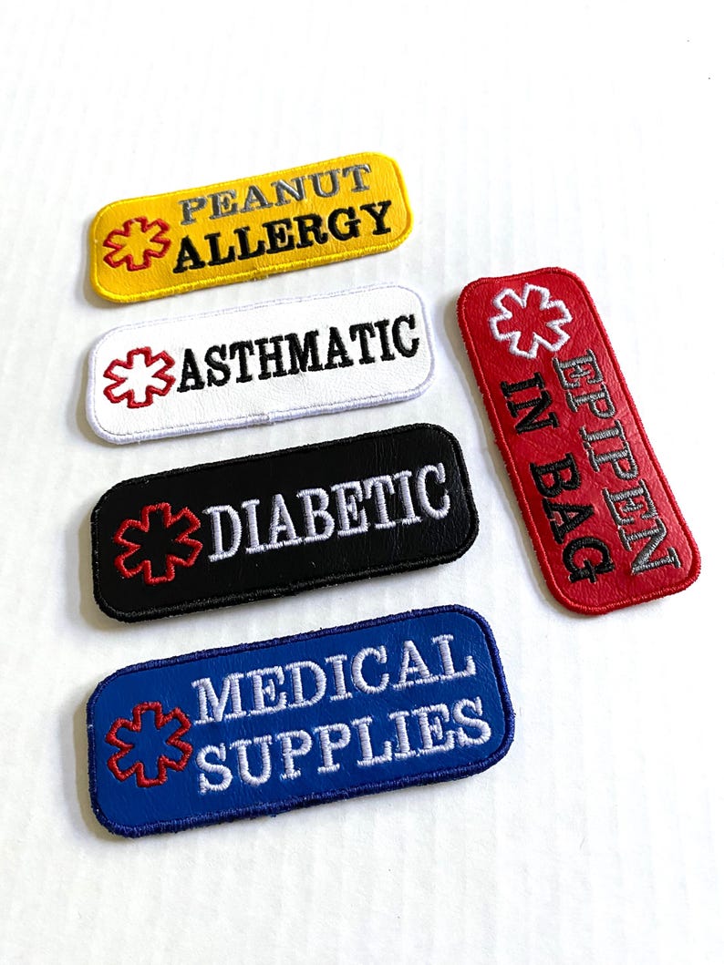 Personalized Faux Leather Medical Alert Patch - Hook & Loop Fastener - Etsy