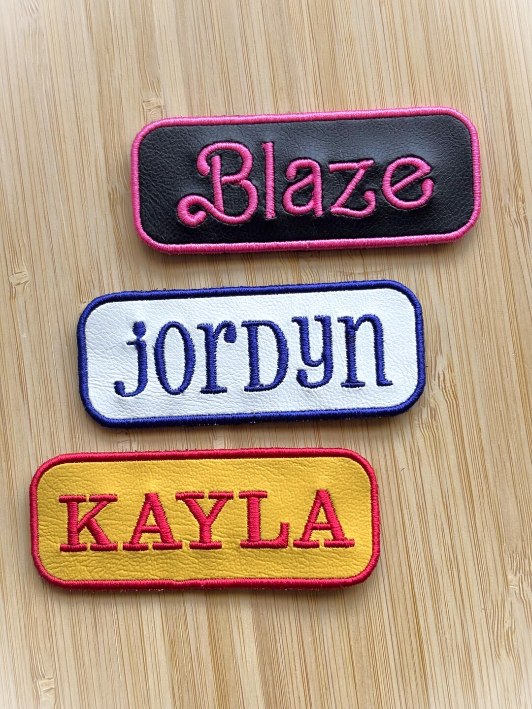 Custom Embroidered Name Patch: Marine Vinyl Hook-loop Tag, 3 Sizes - Etsy