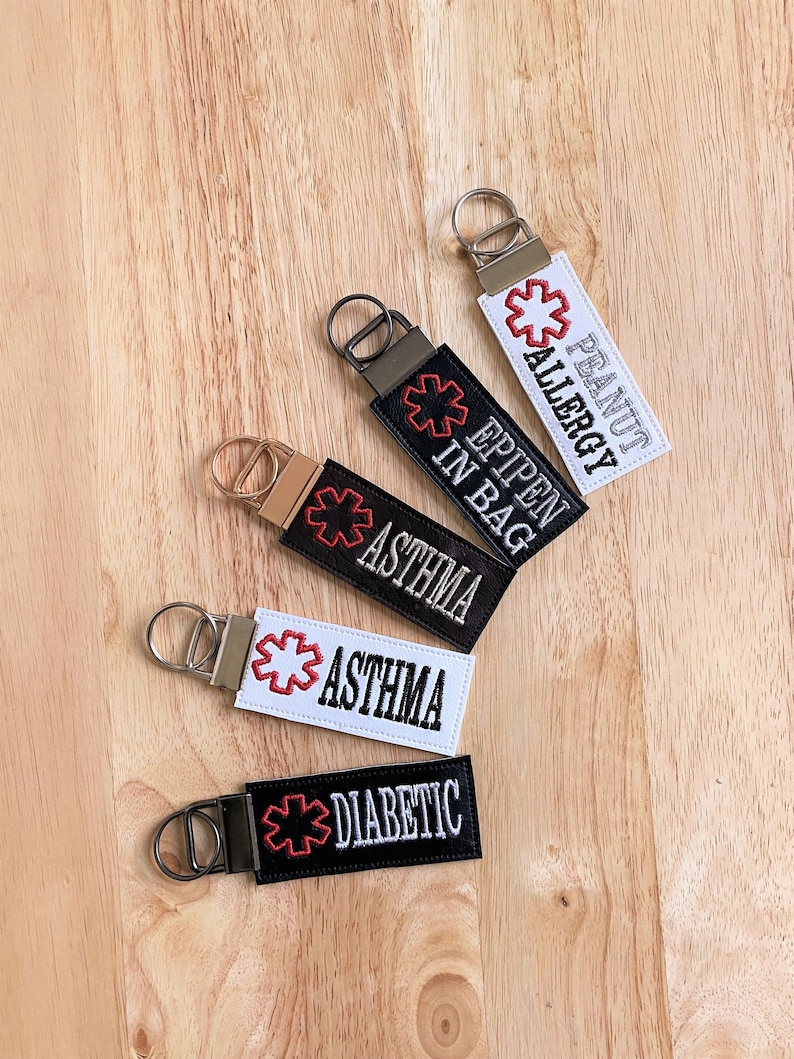 Medical Alert Keychain Charm Tag Custom Medical Key Charm - Etsy
