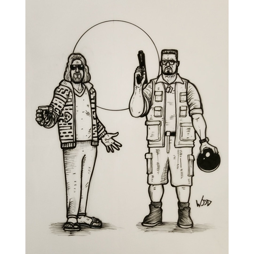 The Big Lebowski 8.5x11 Drawing - Etsy