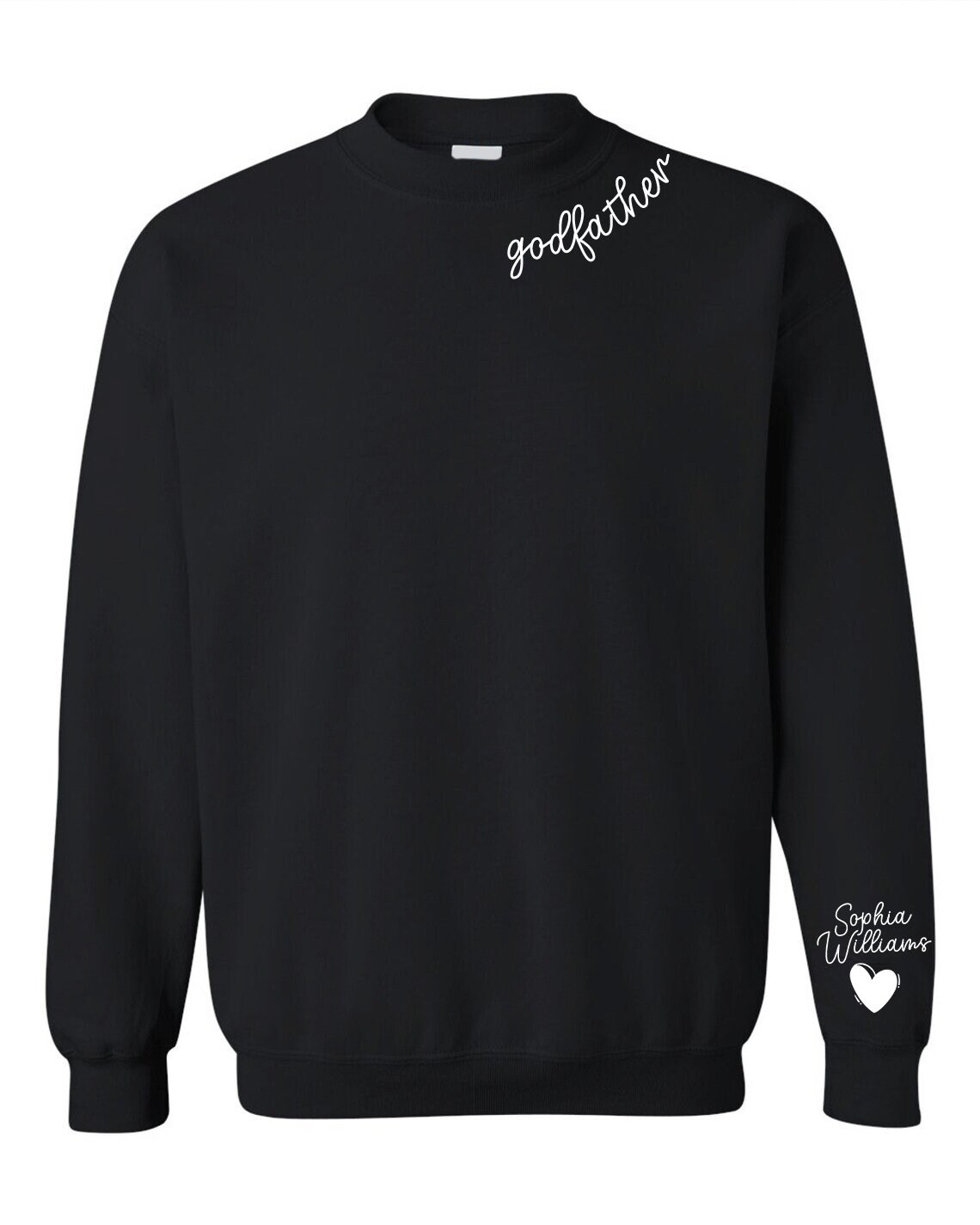 Godfather With Names on Sleeve Sweatshirt, Godfather Gift, Personalized ...