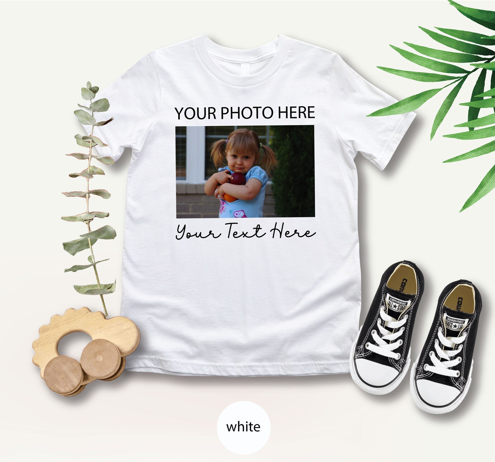 Custom Photo Baby Tshirt, Custom Toddler Photo Gift T Shirt, Family Add Your Text and Image ...