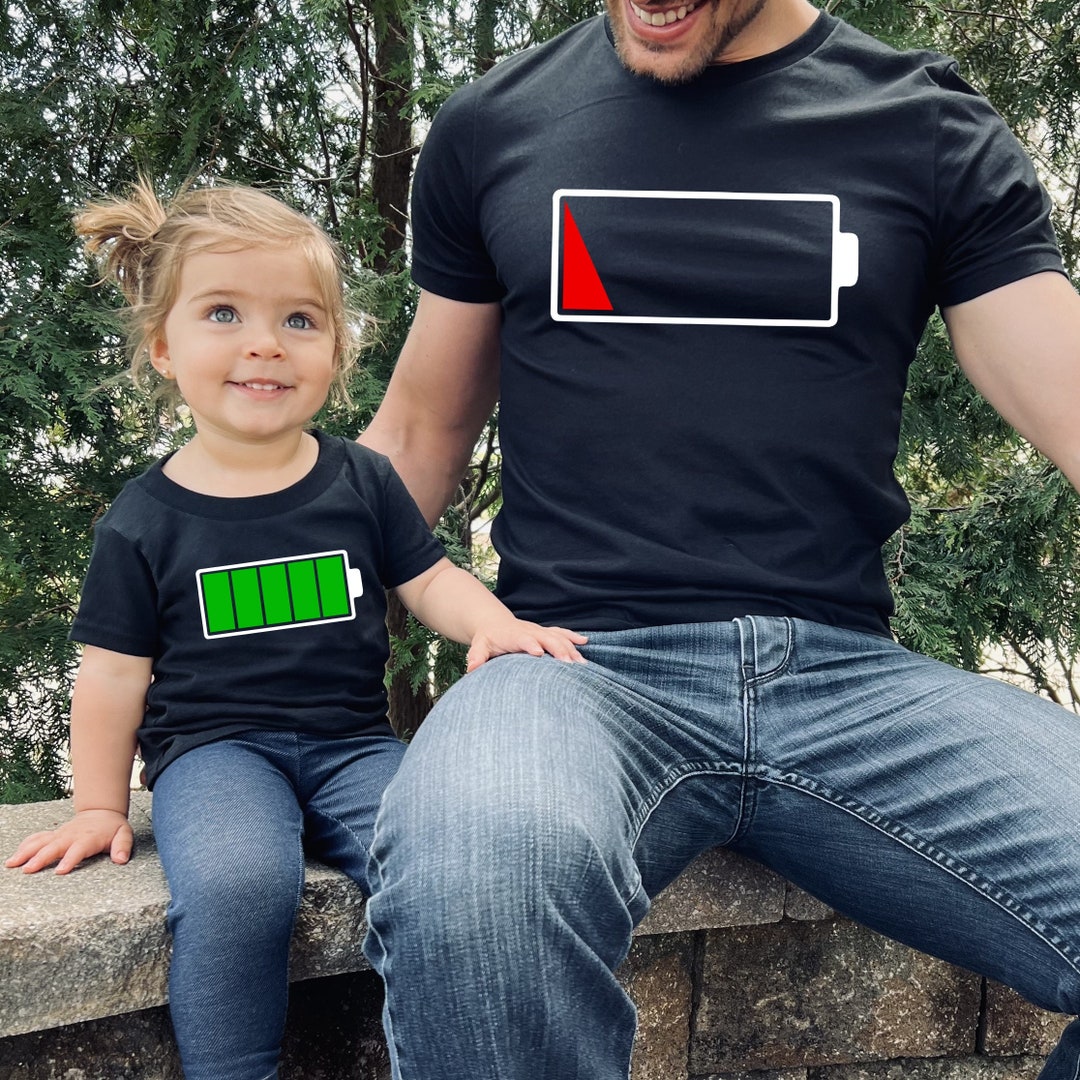 Battery Family Shirts, Low Battery Full Battery Shirt, Funny Family ...