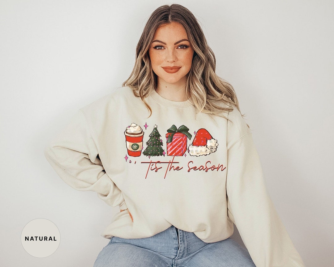 Tis the Season Sweatshirt, Retro Christmas Tis the Season Gift Shirt ...