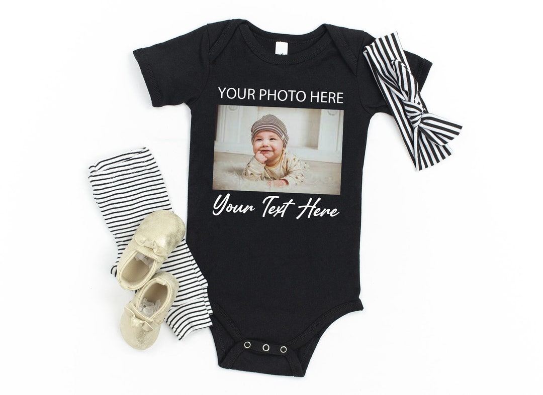 Custom Photo Baby Bodysuit, Your Photo Here Baby Body Vest Set ...