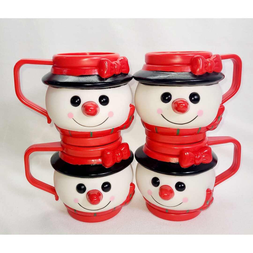 Vintage Pixie Plastic Snowman Cups for Children - Etsy