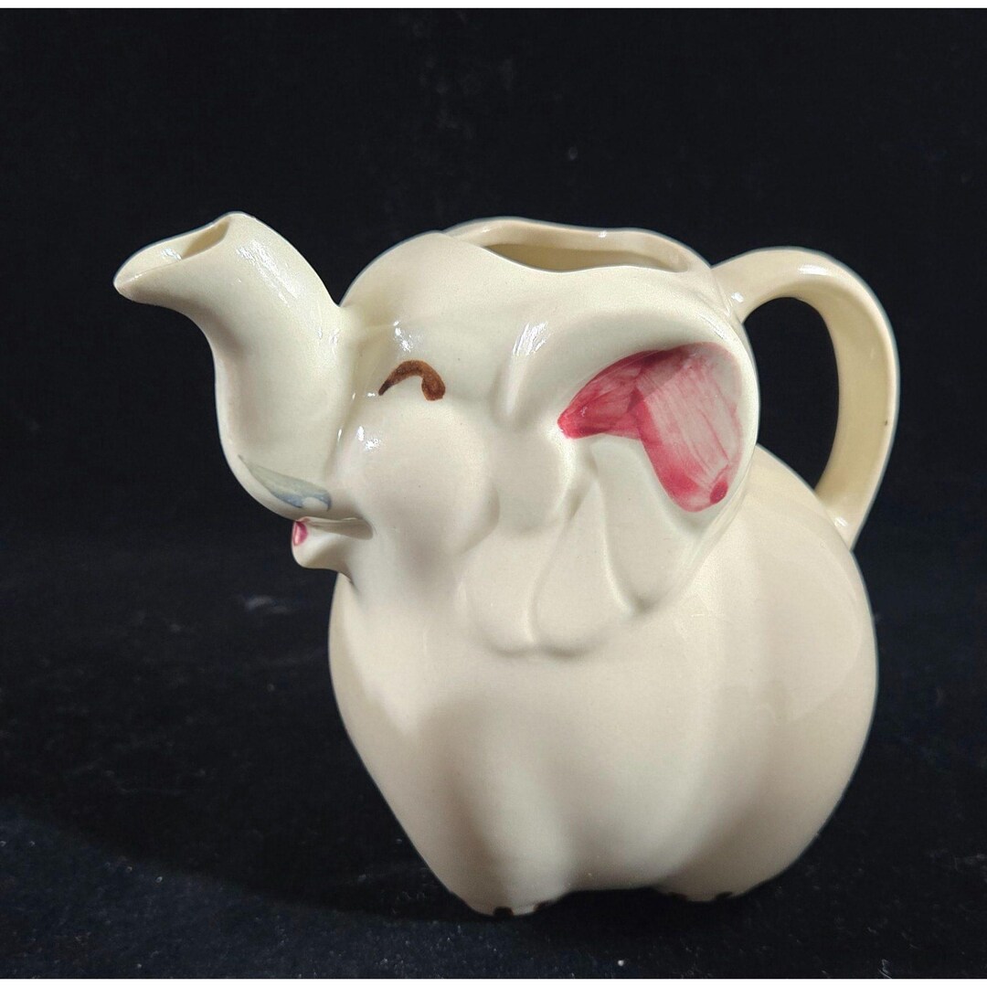 Elephant Creamer Pitcher With Handle & Spout - Ceramic - Vintage ...