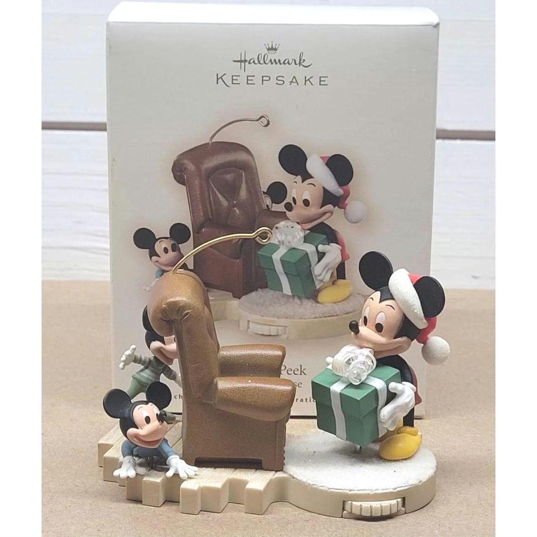 HALLMARK Disney Mickey Hide N Peek Ornament With Action - Etsy