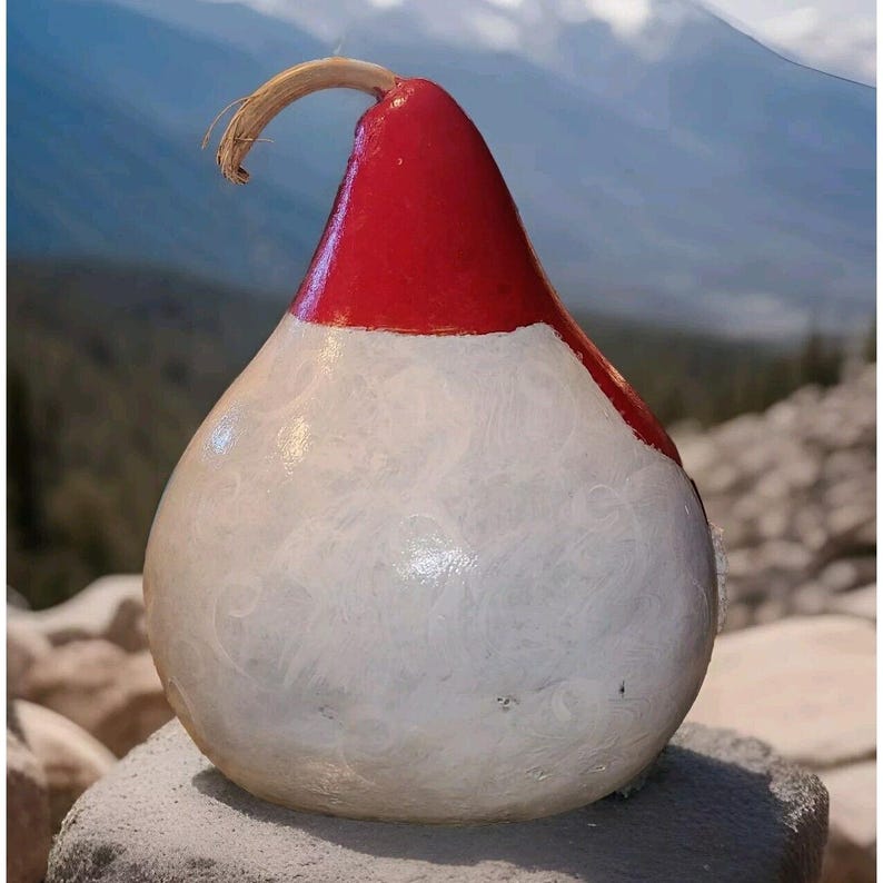 Vintage Folk Art Santa Gourd Christmas COTTAGE CORE Farmhouse Decor - Etsy