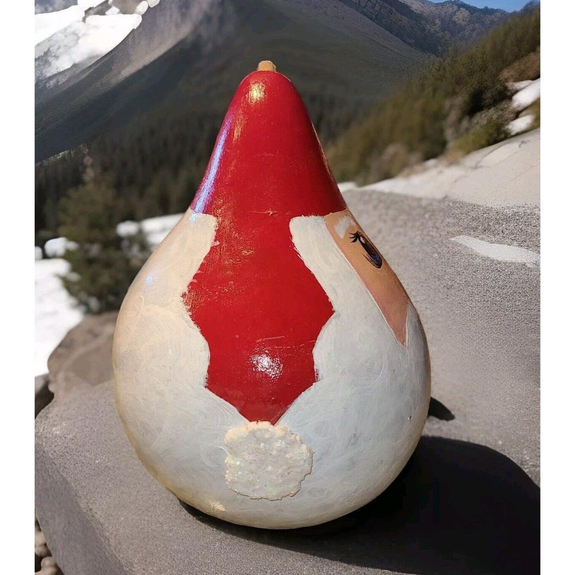 Vintage Folk Art Santa Gourd Christmas COTTAGE CORE Farmhouse Decor - Etsy