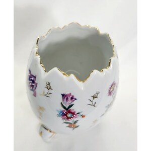 Napco Hand Painted Floral Egg Vase Porcelain - Etsy