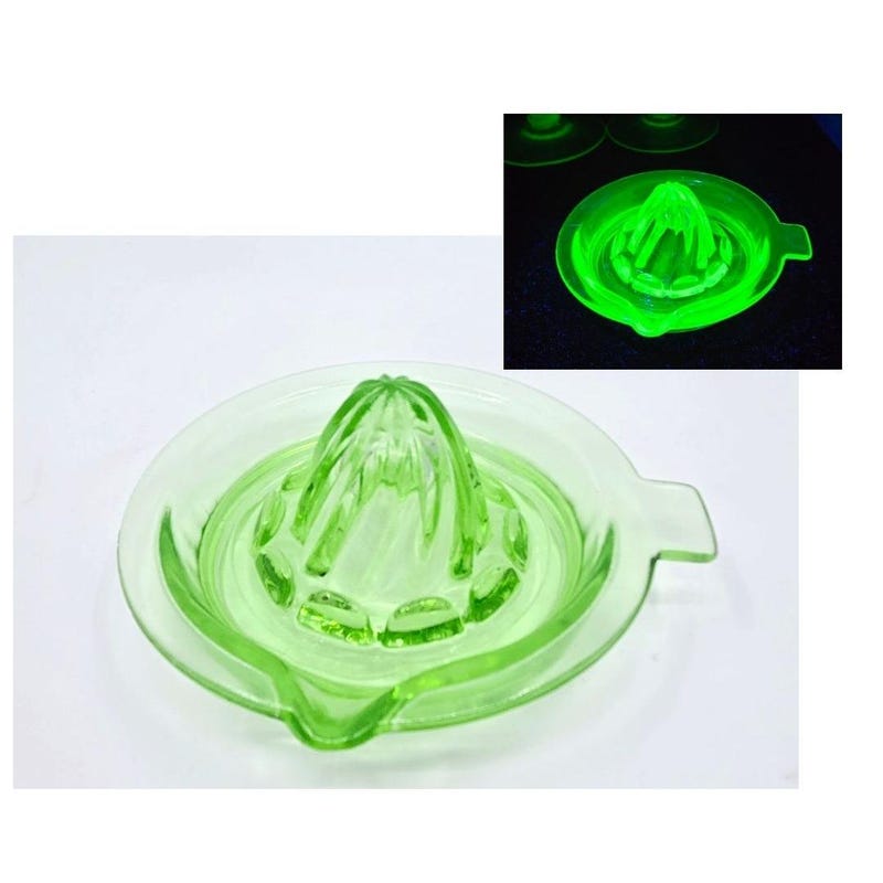 Uranium Glass Juice Glass - Etsy UK