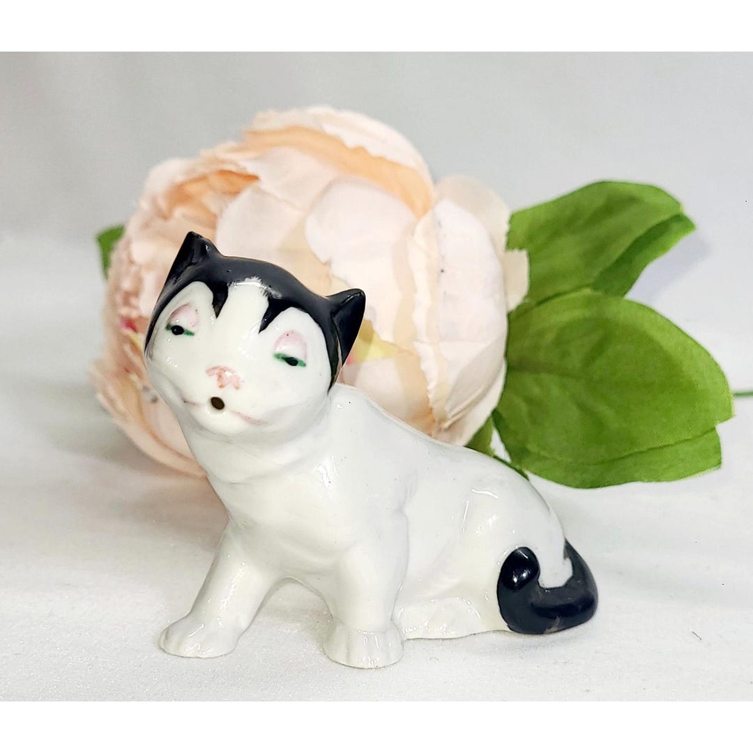 Rare Porcelain Kitten/cat Thread String Holder - Etsy