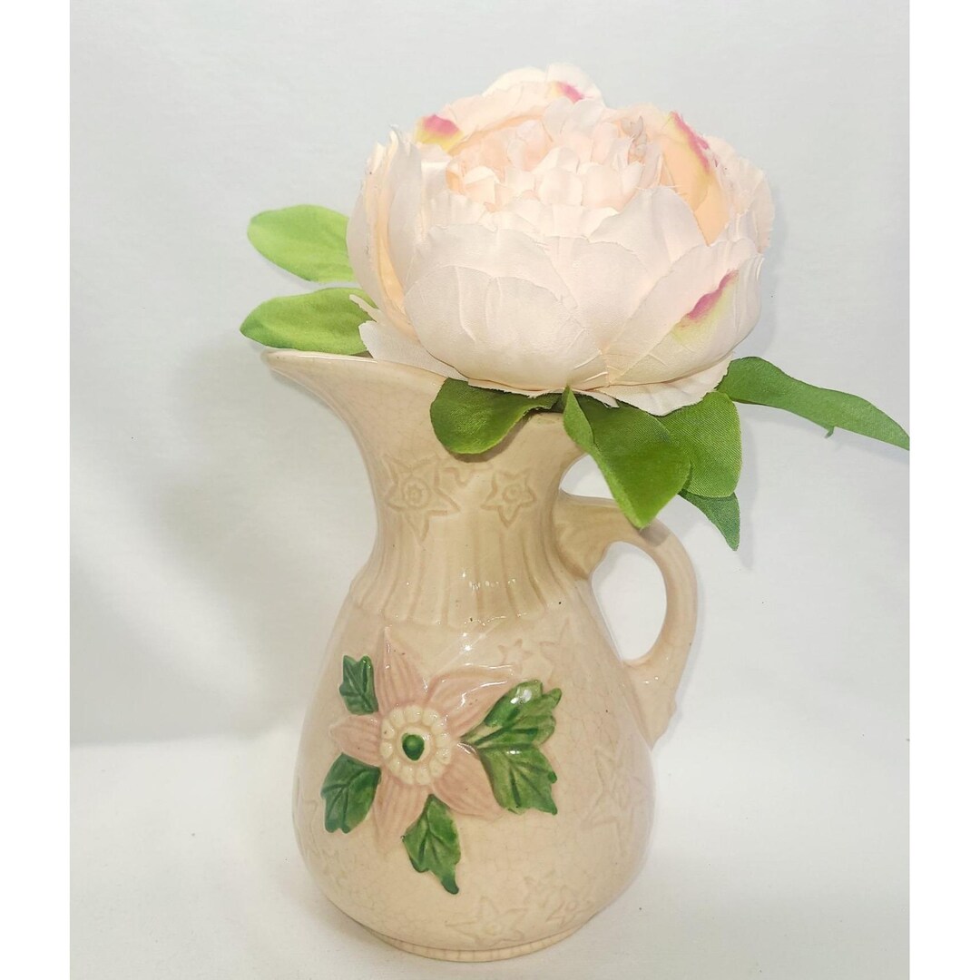 Vintage Hull USA Pottery Star Flower Pink Pitcher - Etsy